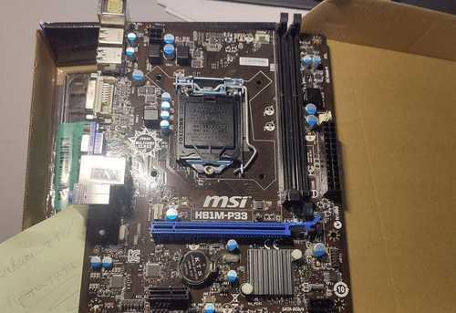 Материнская плата MSI h81m-p33
