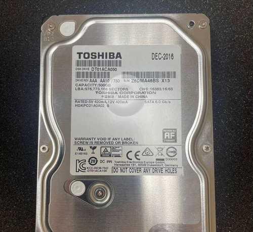 Жесткий диск Toshiba DT01ACA050, 500гб