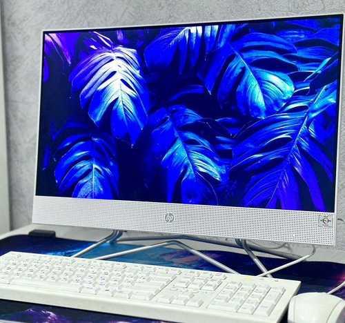 Белый моноблок Hp 22"/ DDR4 / SSD для офиса и дома