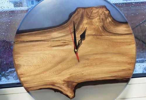 Часы настенные с эпоксидной смолой