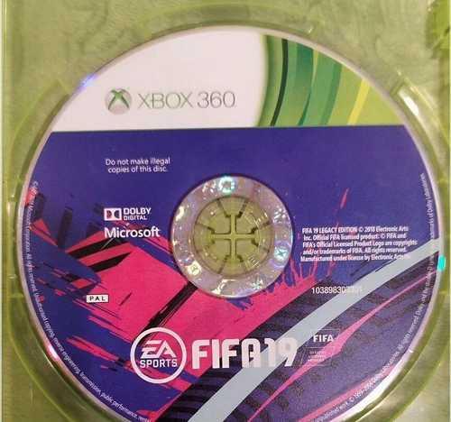 Диски на xbox 360 fifa 19