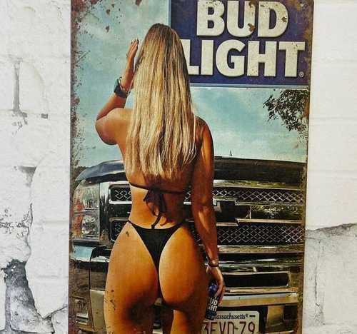 Декор на стену табличка Bud Light Beer