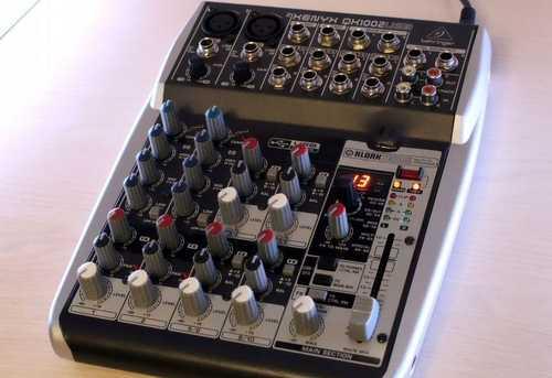 Микшер Behringer xenyx QX1002USB, аудиоинтерфейс