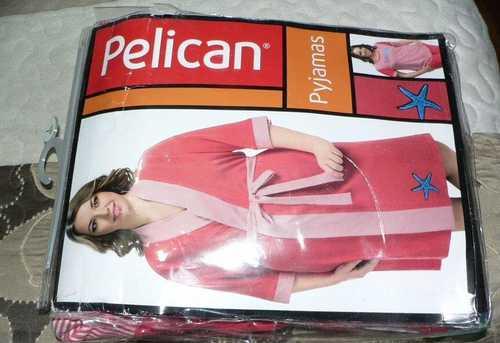Махровый женский халат бренда Pelican