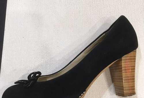 Туфли женские 37 размер натур замша