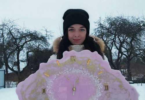 Часы жеода из эпоксидной смолы