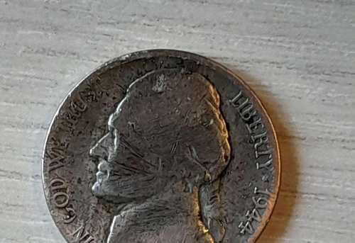 США 5 центов (cents). 1944год