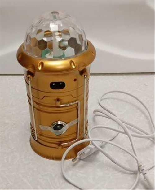 Складной кемпинговый фонарь аккумуляторный с диско