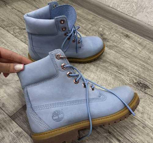 Ботинки timberland женские голубые