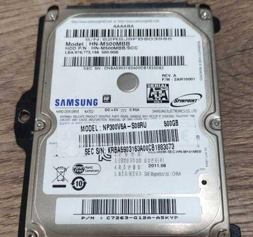 Жёсткий диск samsung 500 gb