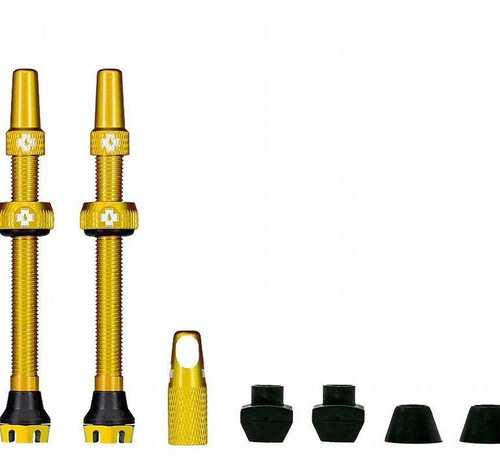 Ниппель для бескамерной резины Muc-Off Tubeless Valves V2 2шт. 60мм (gold) (60мм)