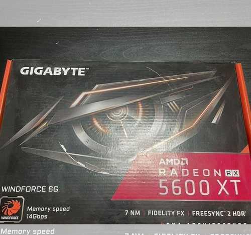 Видеокарта gigabyte RX 5600 XT windforce 6G