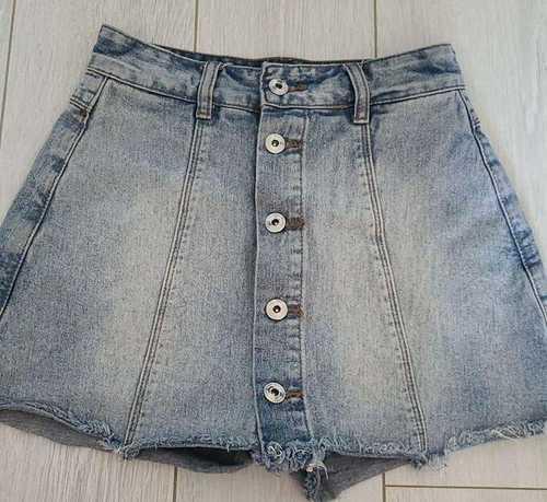 Юбка- шорты Zolla джинсовая на девочку 12-13лет