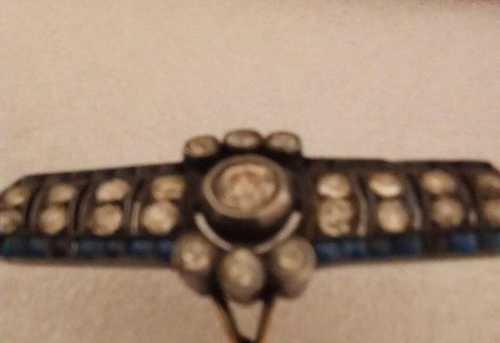 Старинный перстень с бриллиантами и сапфирами
