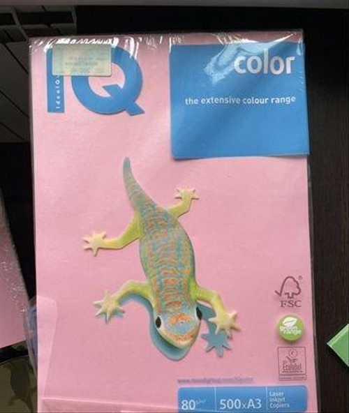 Бумага цветная А3 IQ color 80 г/м2 500 листов
