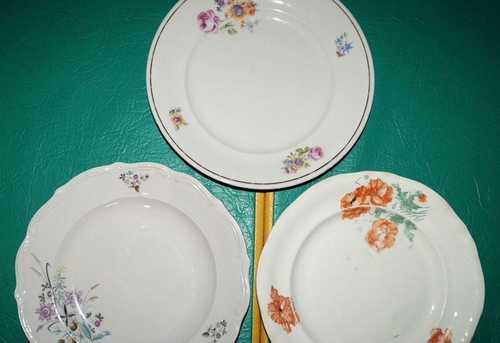3 старинные тарелки из СССР, Германии и Польши