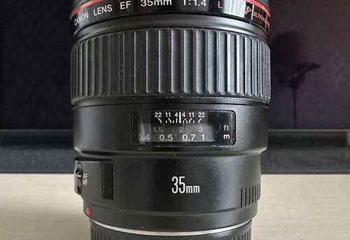 Canon 35mm f1.4 L usm