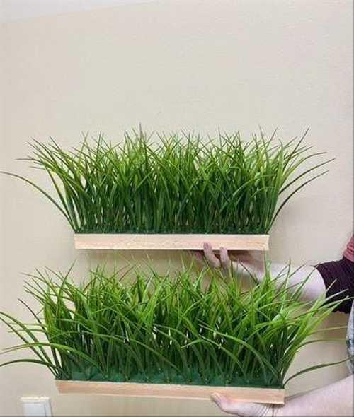 Искусственная трава Осока в блоках ящиках