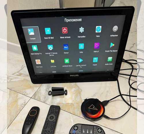 Телевизор Fhilips 19 и андроид смарт TV