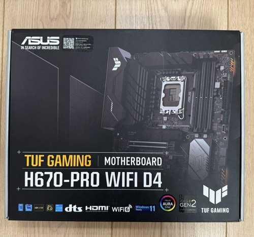 Материнская плата asus tuf gaming h670-pro wifi d4