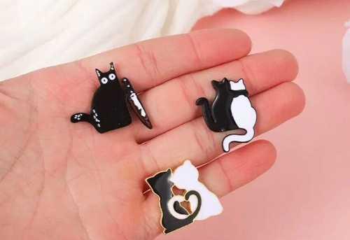 Брошь значок "Коты"