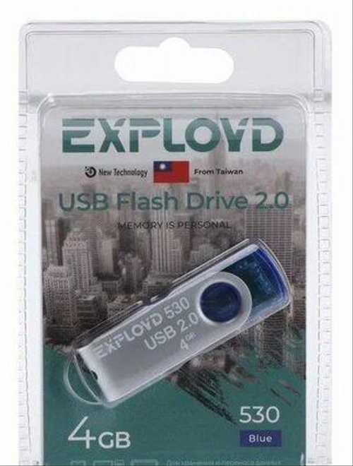 Флеш-накопитель 4Gb Exployd 530, USB 2.0, пластик