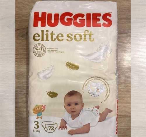 Подгузники huggies elite soft 3