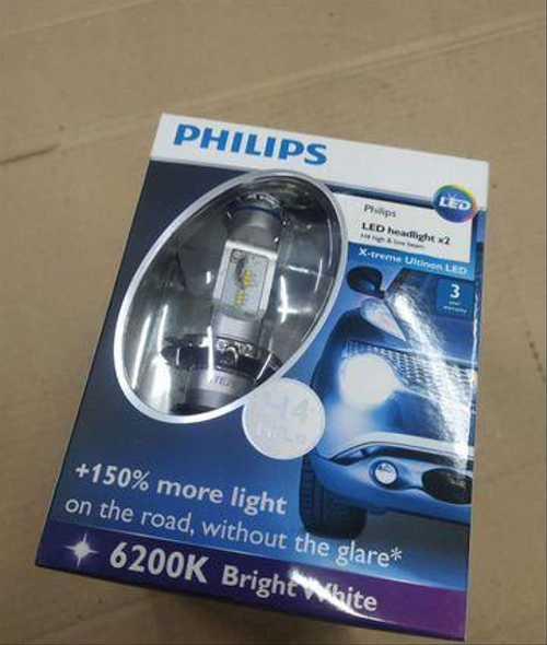 Лампы Philips LED H4 X-treme Ultion комплект