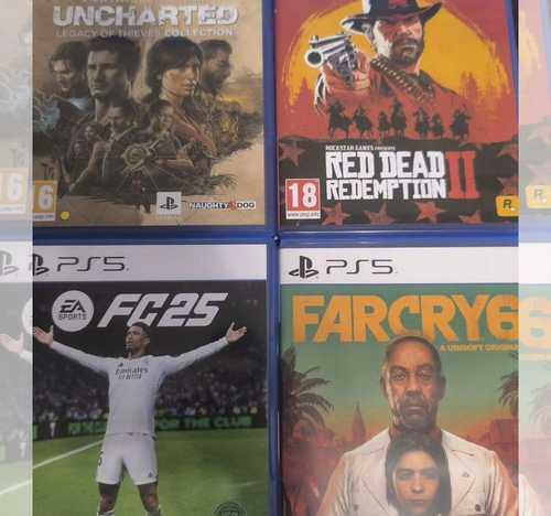 Uncharted 4, Far Cry 6,RDR2, FC 2024