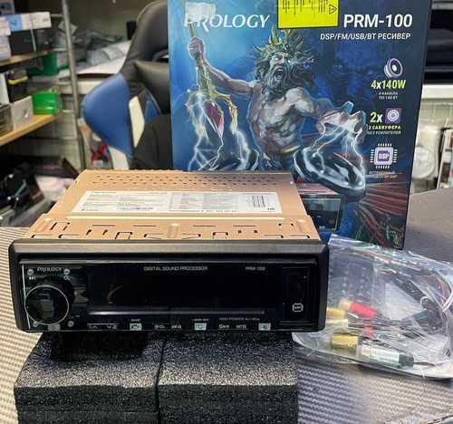 Магнитола Prology prm100 с усилителем новая