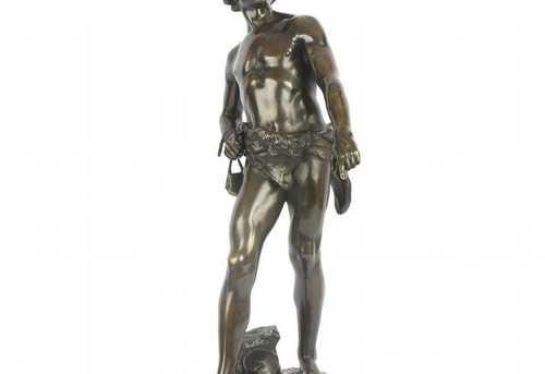 Старинная бронзовая скульптура "Давид" Л.О.Моро