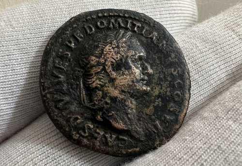Монета Римской Империи. Асс Домициан 81-96гг