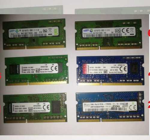 SO-dimm DDR3 / DDR3L / 2GB - 4 GB память для ноутб