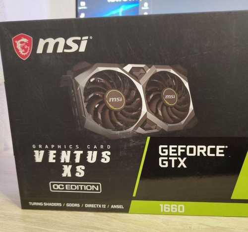 Видеокарта MSI GTX 1660 ventus XS 6GB