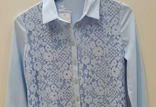 Блузка для девочки 152-158 голубая новая