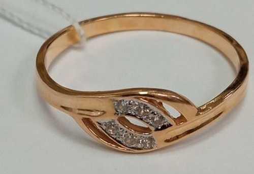 Золотое кольцо с фианитами(11200)