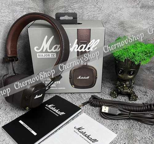 Наушники marshall major 4 коричневые