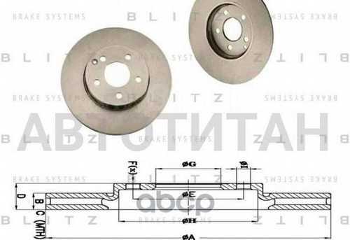 BS0247 диск тормозной передний MB W204/S204 1.8/2