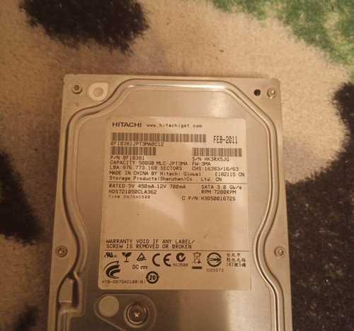 Hdd 500gb Hitachi