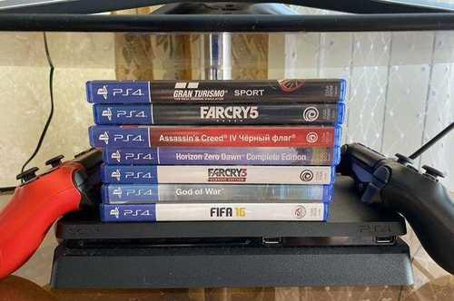 Sony playstation 4 slim с играми