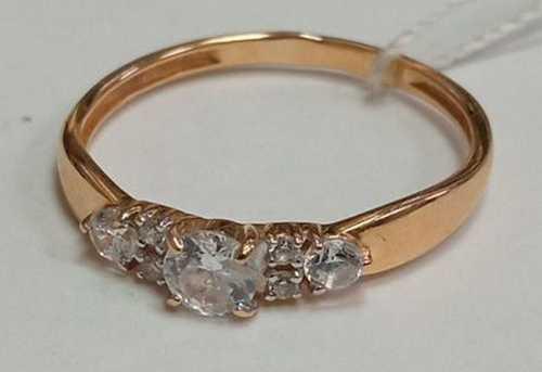 Золотое кольцо с фианитами(7500)