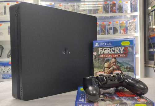 PlayStation 4 Slim 1TB чёрная матовая