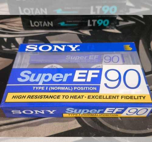 Аудиокассета новая super sony EF 90