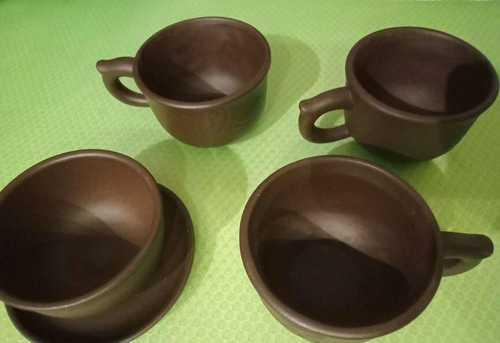 Набор глиняных чашек