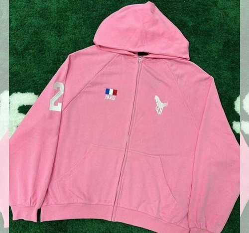 Зип худи Balenciaga x polo pink