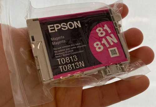 Картридж струйный Epson T0813 пурпурный