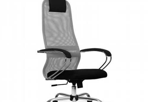 Кресло Метта BK-8, светло-серый/черный, хром (SU-B
