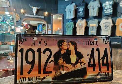 Винтажная табличка-номер Titanic