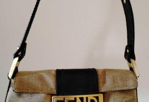 Fendi Коричневая кожаная сумка (Оригинал)