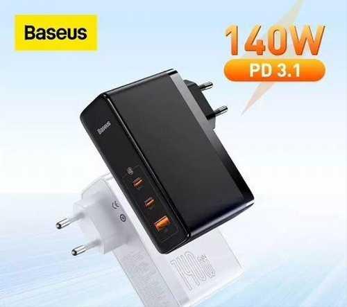 Зарядка 140W Baseus GaN5 Pro 2C+1U (EU) - Новые